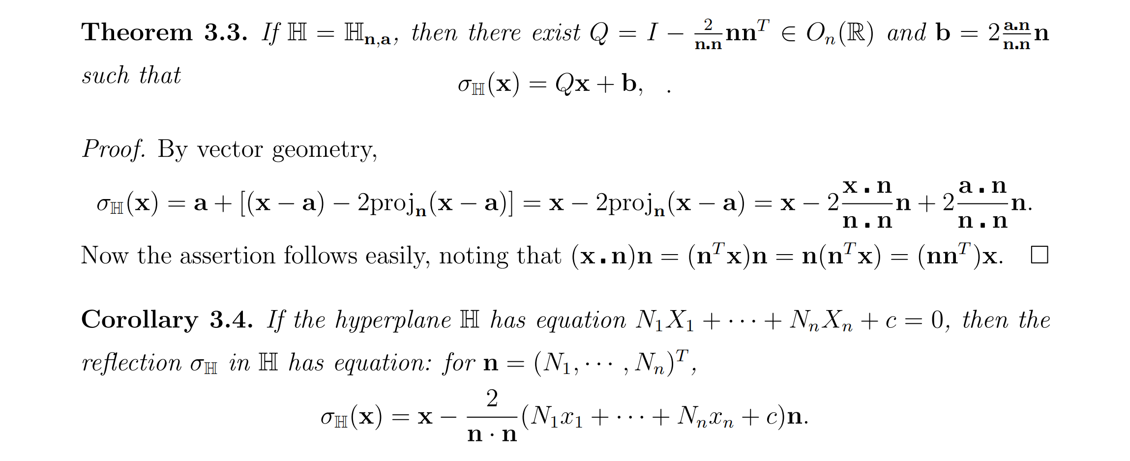 Solved sigma means reflection transformation here . And we | Chegg.com