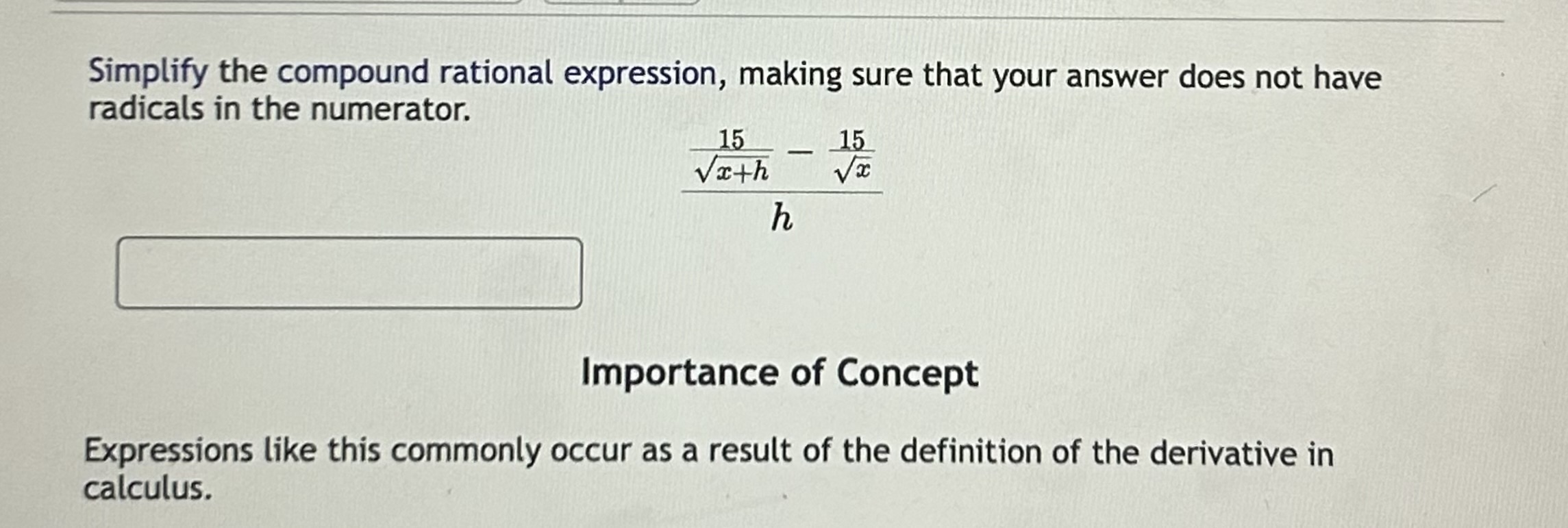 Solved Simplify the compound rational expression, making | Chegg.com