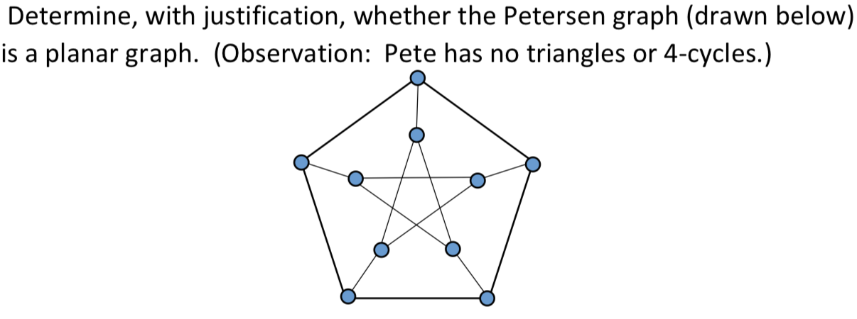 Solved Determine, with justification, whether the Petersen | Chegg.com