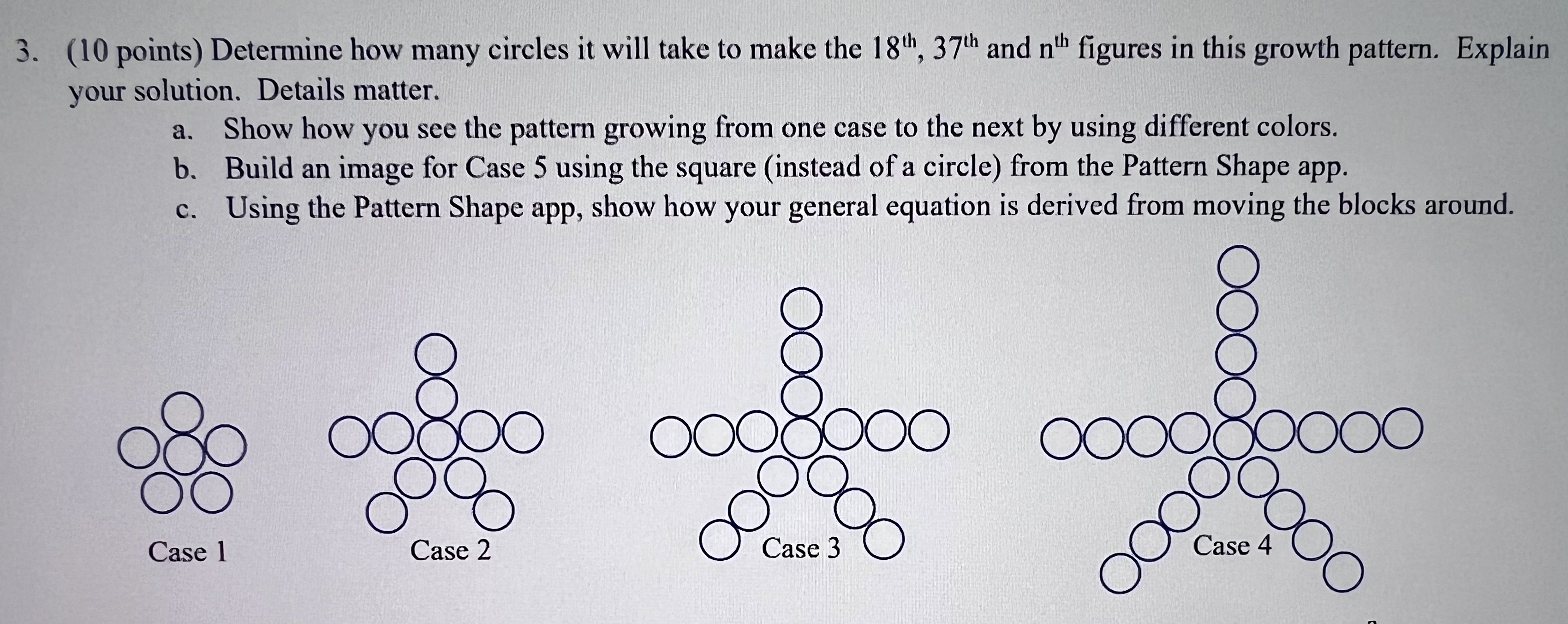 3. (10 points) Determine how many circles it will | Chegg.com