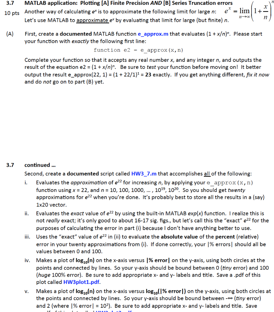 Solved 37 Matlab Application Plotting Finite Precision B Series Truncation Errors 10 Pts