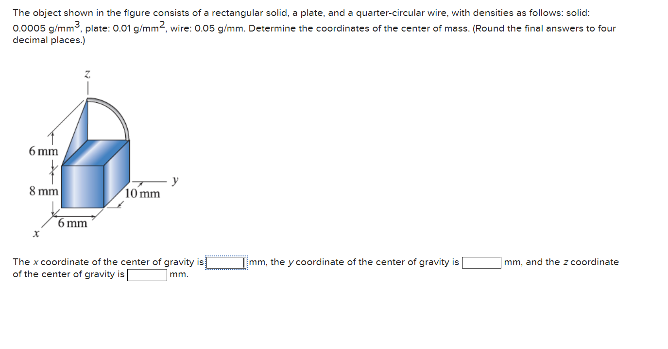 Solved The object shown in the figure consists of a | Chegg.com