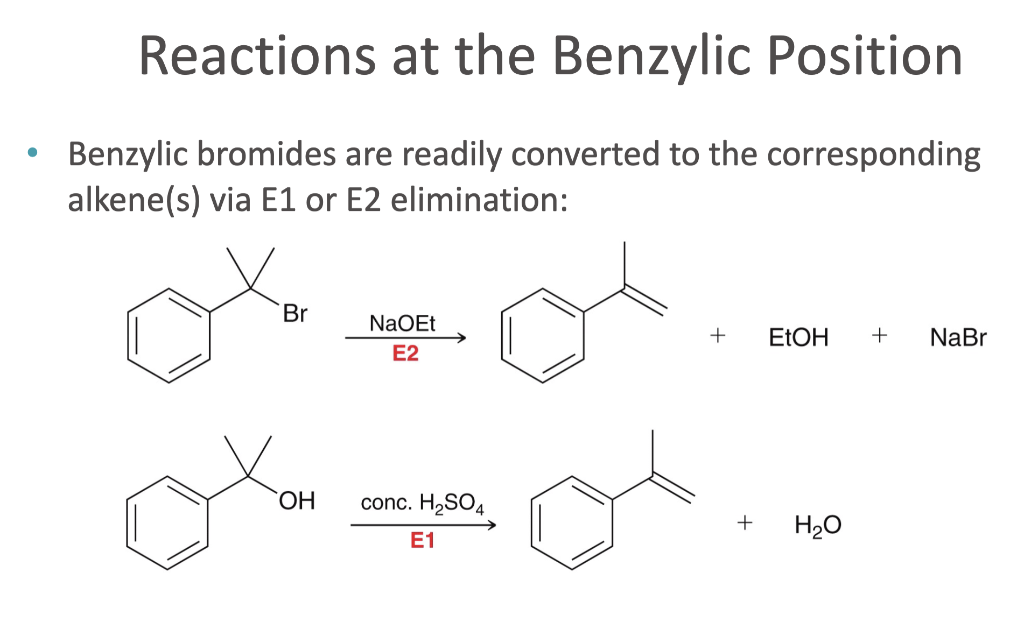 Solved Reactions at the Benzylic Position Benzylic bromides | Chegg.com