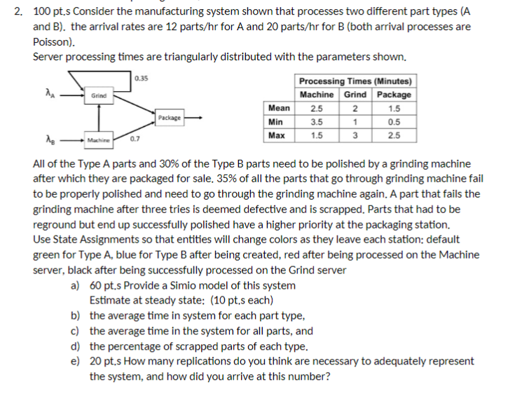 Grind 2.5 Machine 2. 100 pt. Consider the | Chegg.com