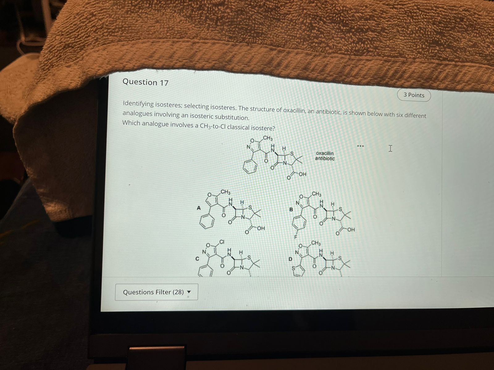 Solved Identifying isosteres; selecting isosteres. The | Chegg.com