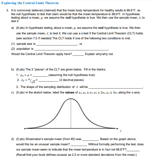 Solved "Is the Normal Body Temperature (Average) Really | Chegg.com