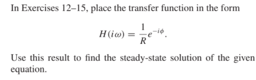 Solved In Exercises 12-15, place the transfer function in | Chegg.com