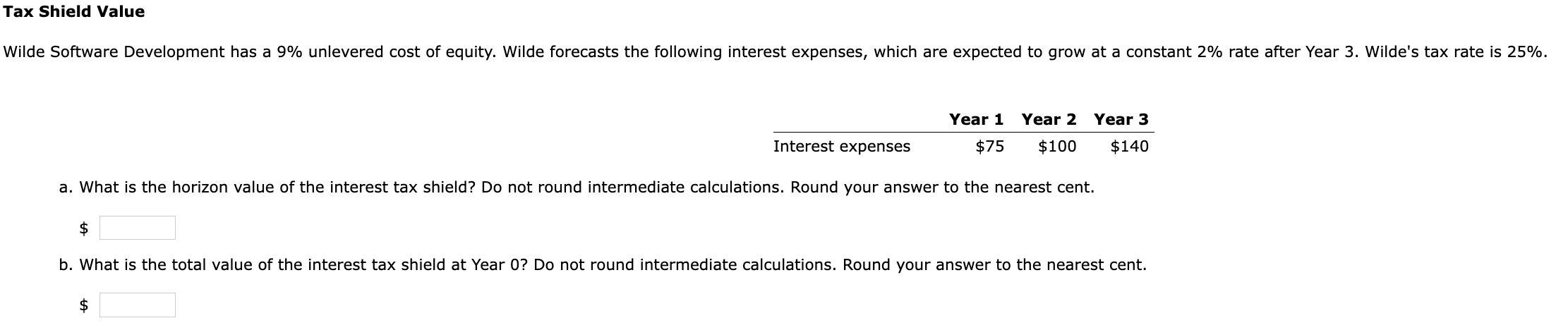 Solved \begin{tabular}{lrrr} & Year 1 & Year 2 & Year 3 \\ | Chegg.com