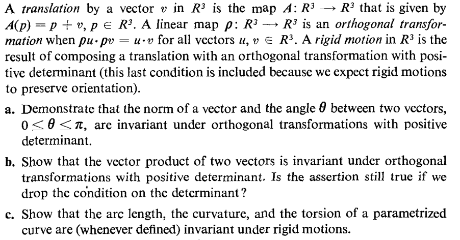 Solved A translation by a vector v in R3 is the map A: R3 R3 | Chegg.com