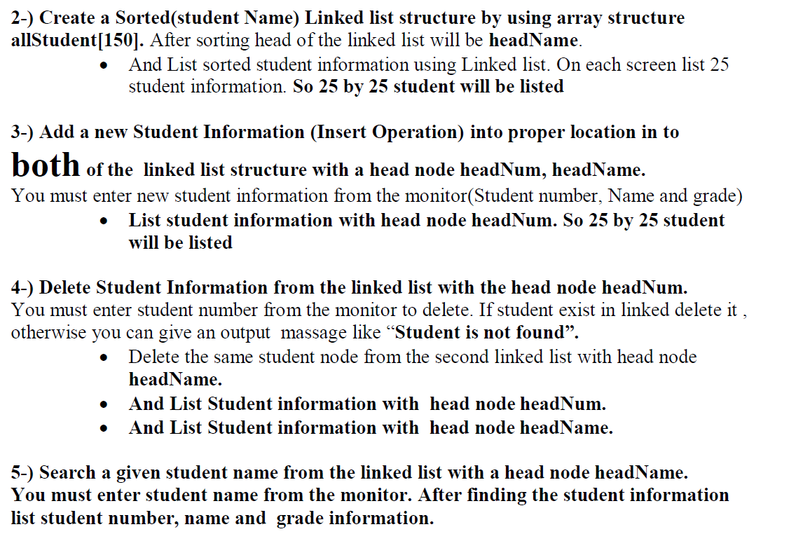 Solved Purpose : Construct a good data structure using | Chegg.com