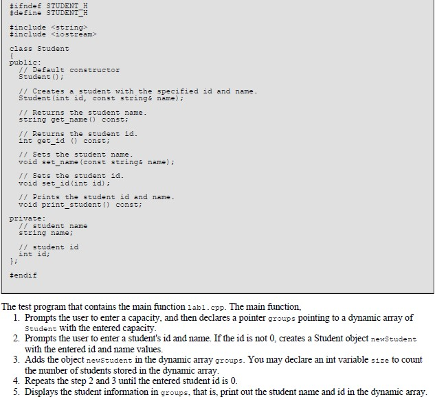 Solved #ifndef STUDENT H #define STUDENTS #include #include | Chegg.com