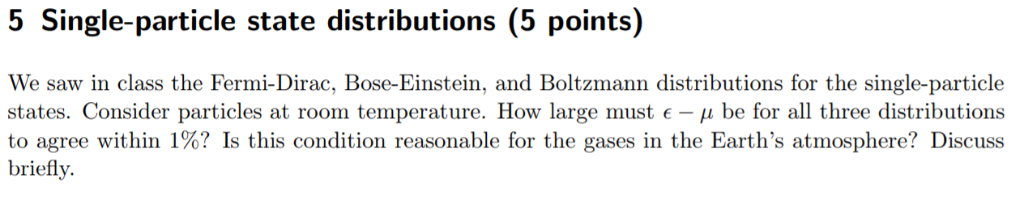 Solved 5 Single-particle state distributions (5 points) We | Chegg.com