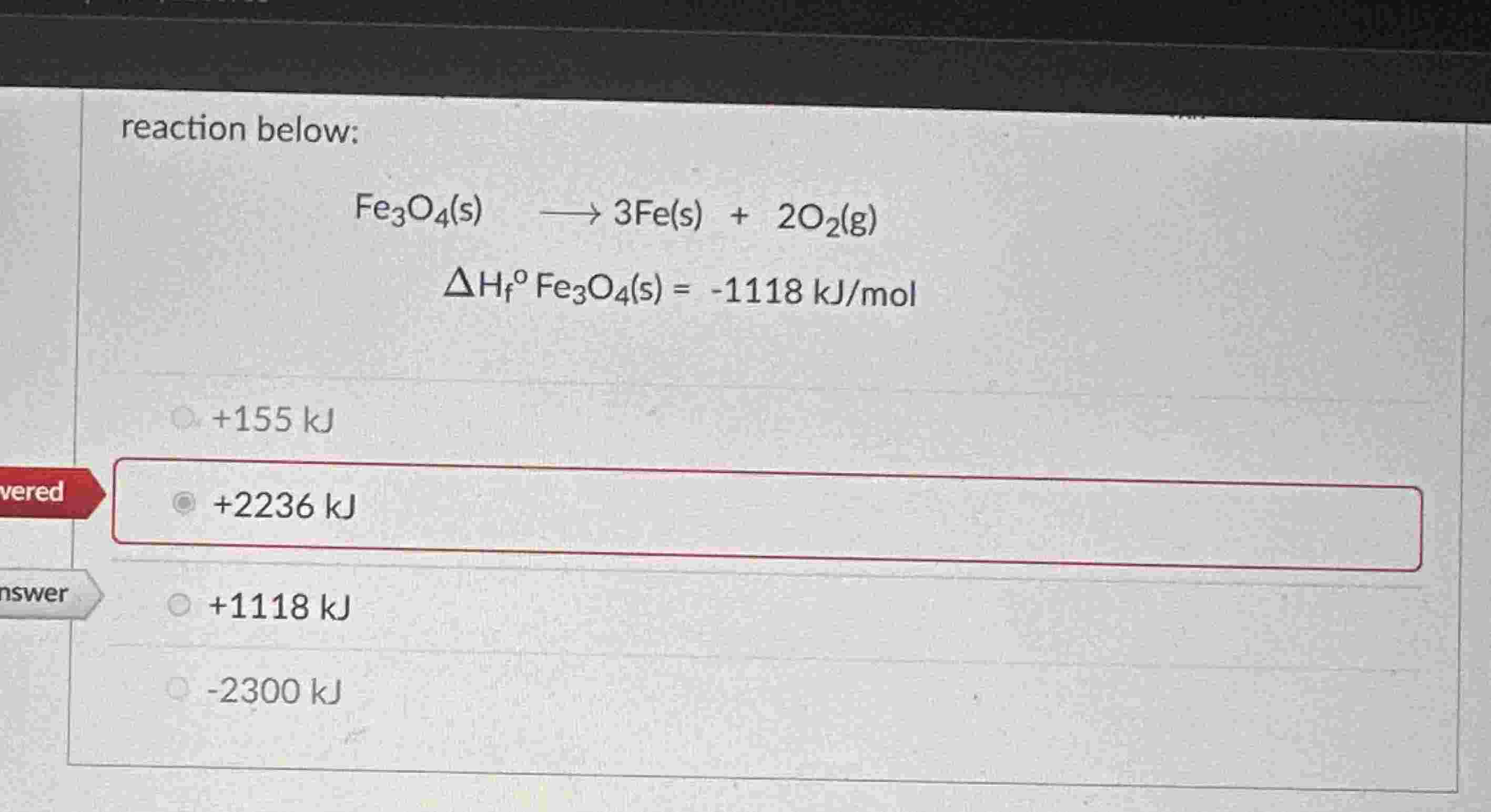 Solved reaction | Chegg.com