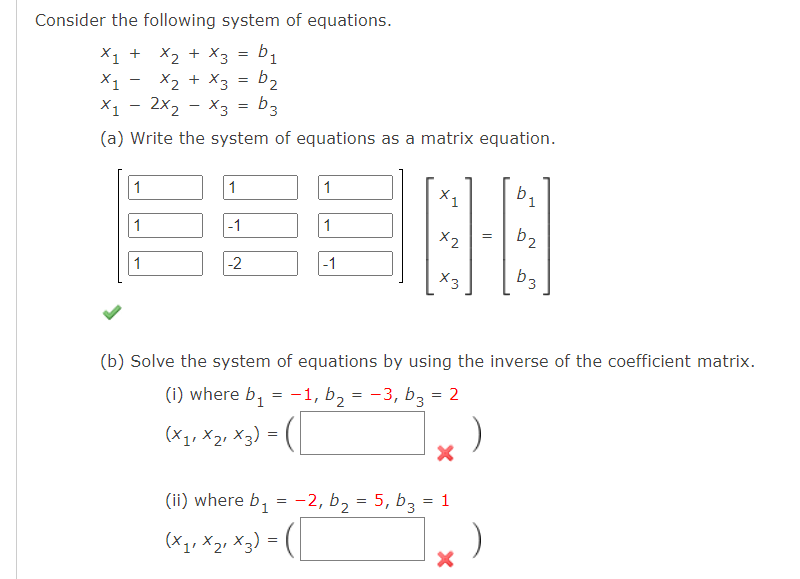 Solved Consider the following system of equations. | Chegg.com