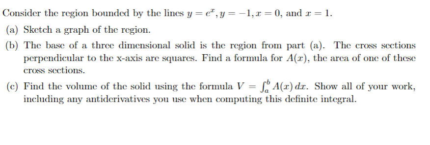 Solved Consider the region bounded by the lines | Chegg.com