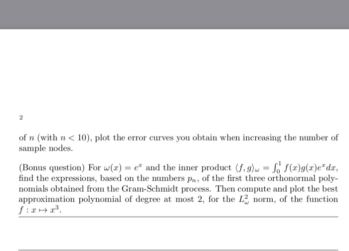 Solved Exercise 2: numerical integration We define the | Chegg.com