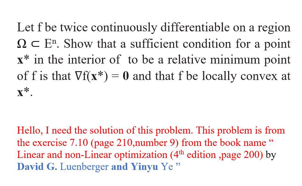 Let f be twice continuously differentiable on a | Chegg.com