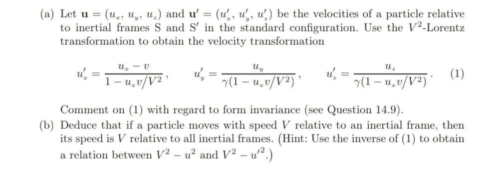 Solved (a) Let u = (un, u,, u,) and u' = (u', u', u') be the | Chegg.com