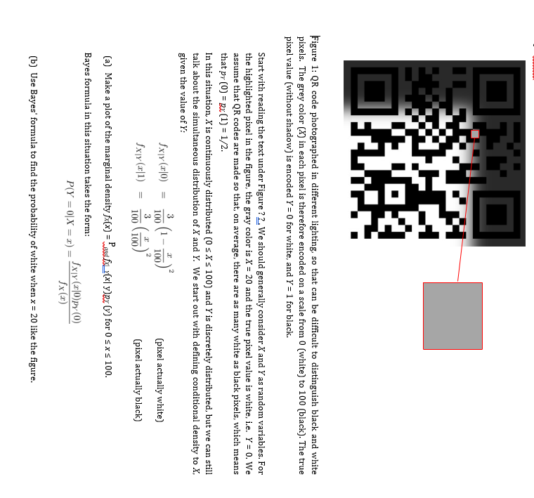 Figure 1: QR code photographed in different lighting, | Chegg.com