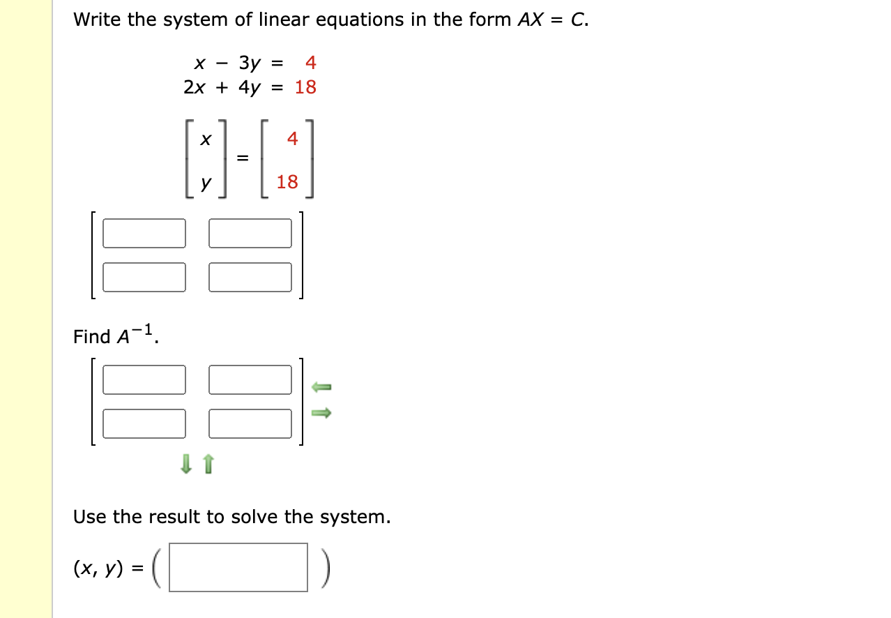 Solved Write the system of linear equations in the form | Chegg.com