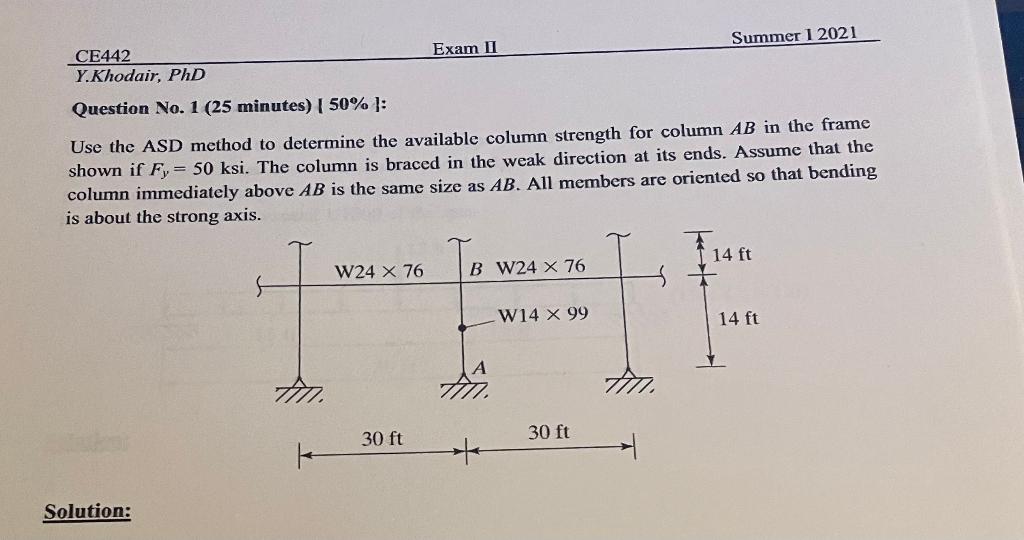 Solved Question No. 1 ( 25 minutes) [ 50% ]: Use the ASD | Chegg.com