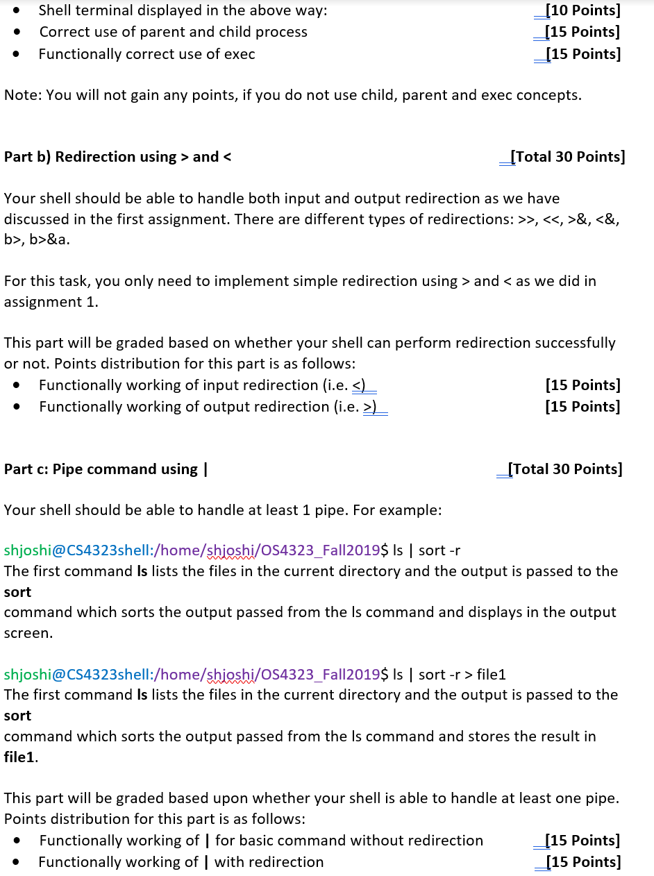 CS 4323 Design and Implementation of Operating | Chegg.com