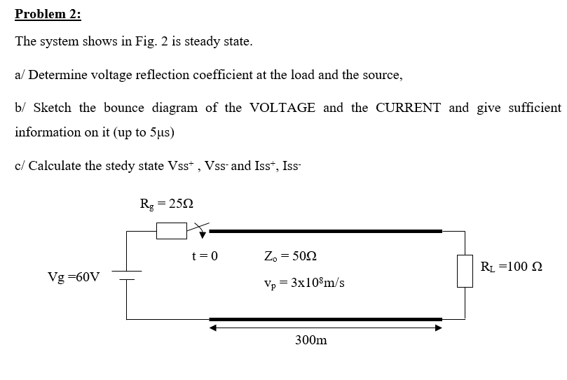 Solved Problem 2: The system shows in Fig. 2 is steady | Chegg.com