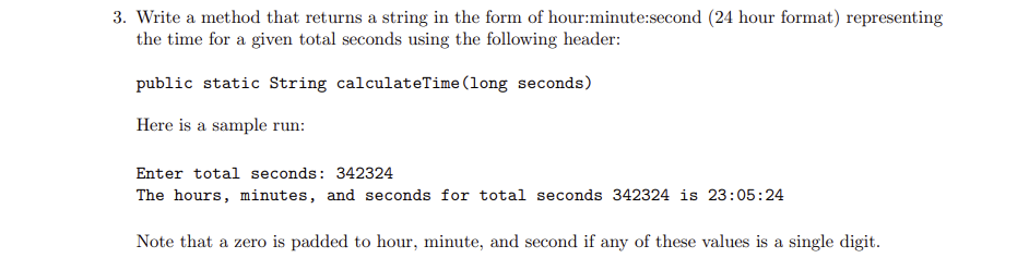 Solved 3. Write a method that returns a string in the form | Chegg.com