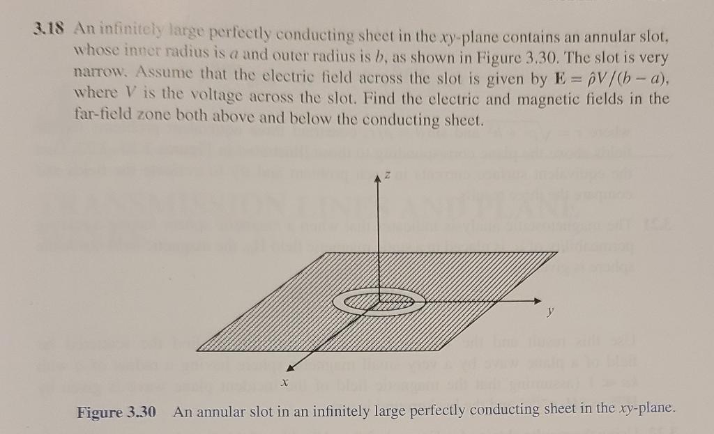 Solved 3.18 An intinitely large perfectly conducting sheet | Chegg.com