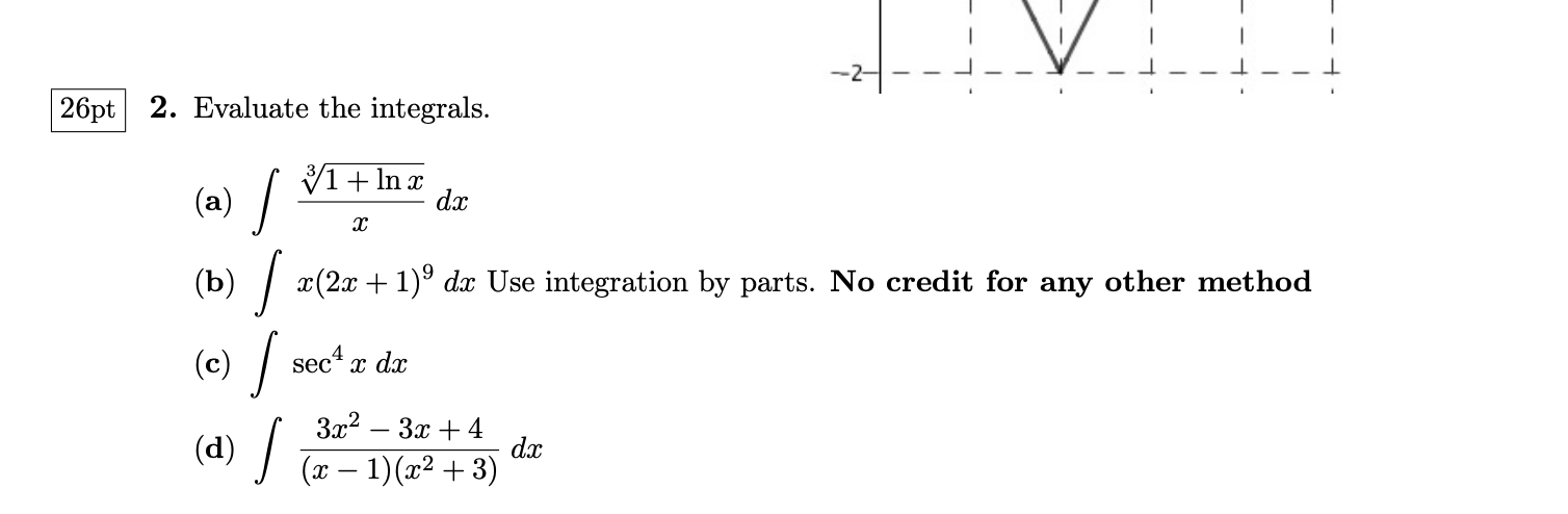 Solved - - - V --2- -- 7 - - - +--+--+ - 26pt 2. Evaluate | Chegg.com