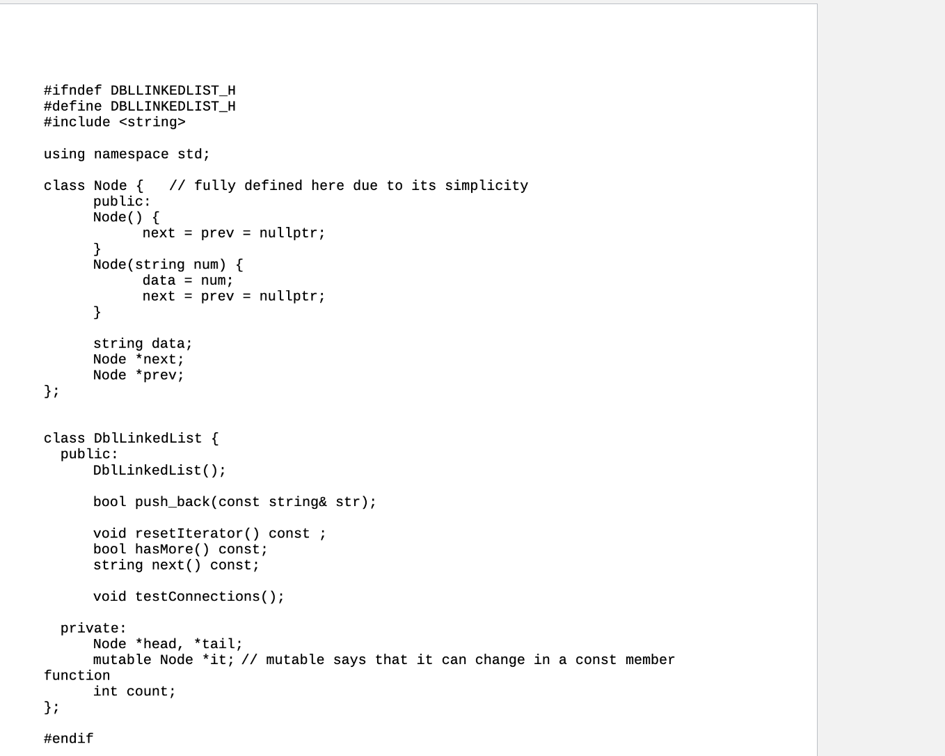 Solved More practice with Class creation, Pointers, and an | Chegg.com