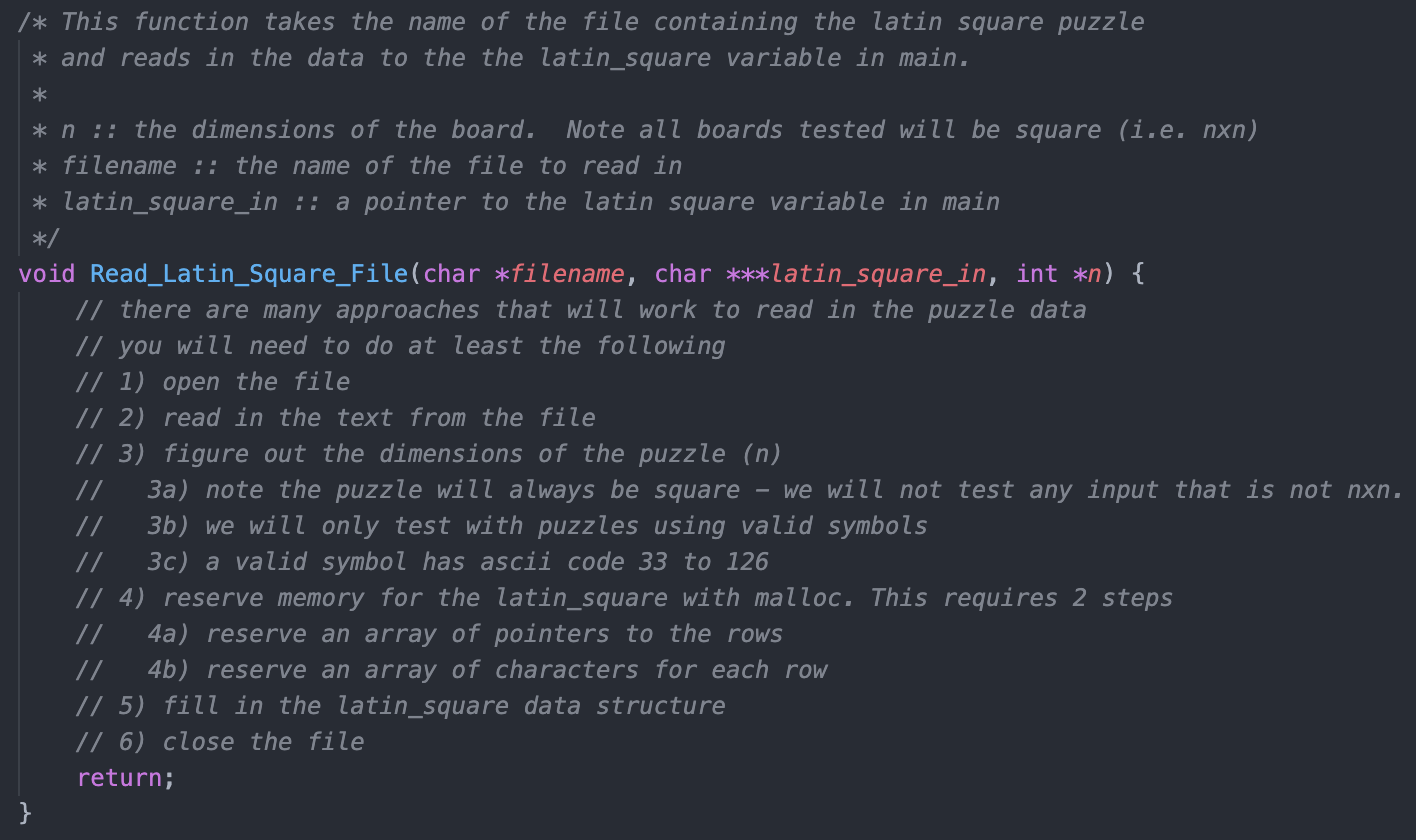 Solved C Language: Complete the following function about a | Chegg.com Solved C Language: Complete the following function about a | Chegg.com