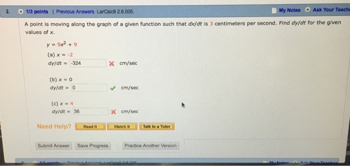 Solved A point is moving along the graph of a given function | Chegg.com