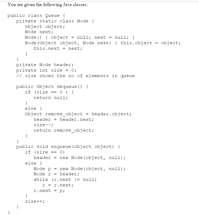 You are given the following Java classes: public | Chegg.com