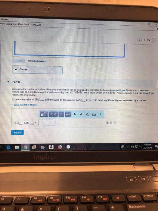 Solved View?assignmentProblemID 7092241 1 ot9 Correct Part C | Chegg.com