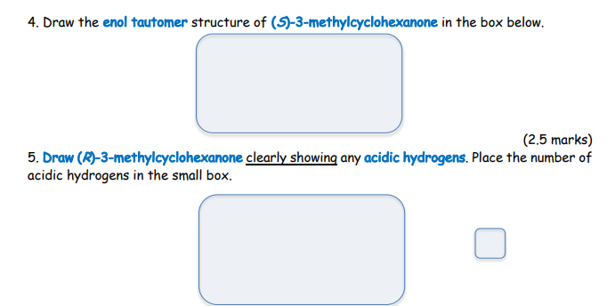 Solved 4. Draw the enol tautomer structure of | Chegg.com