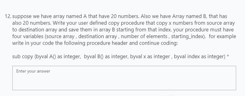 Solved 12 Suppose We Have Array Named A That Have 20