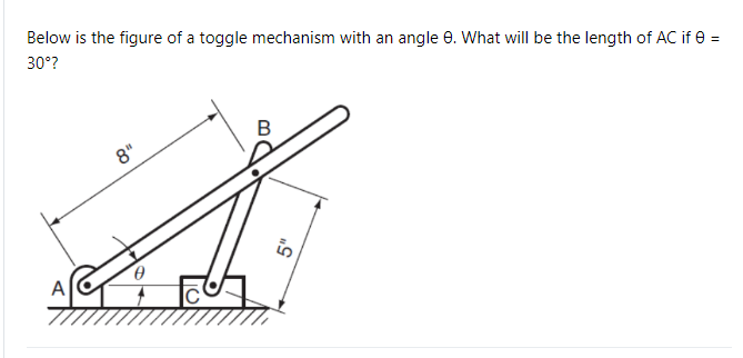 Solved Below is the figure of a toggle mechanism with an | Chegg.com