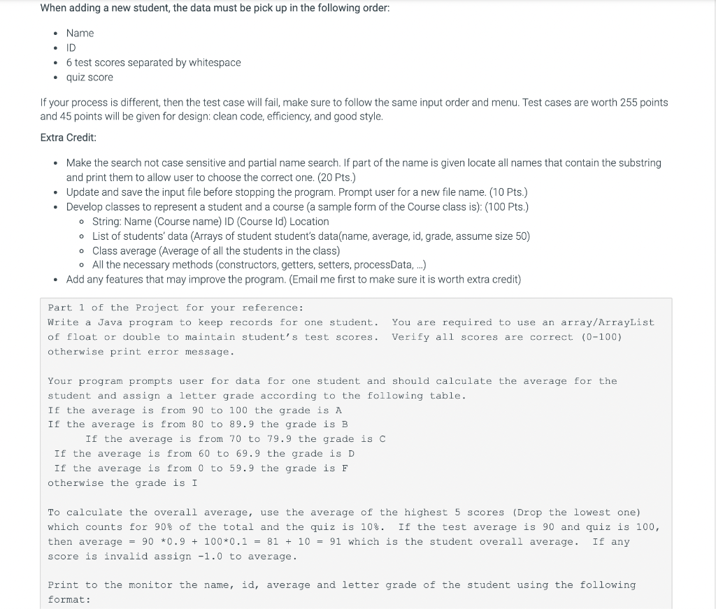 Solved I just need to know mainly how to Add/Delete Students | Chegg.com