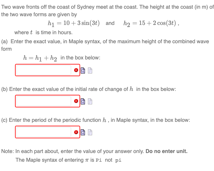 Solved Two wave fronts off the coast of Sydney meet at the | Chegg.com