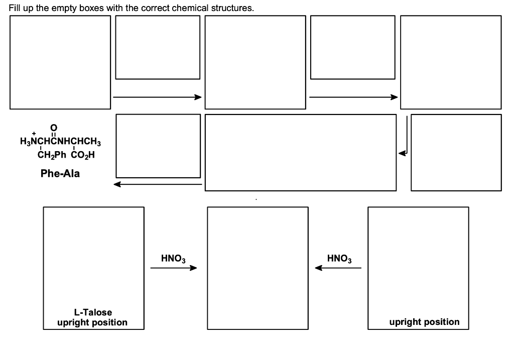 Solved Fill up the empty boxes with the correct chemical | Chegg.com