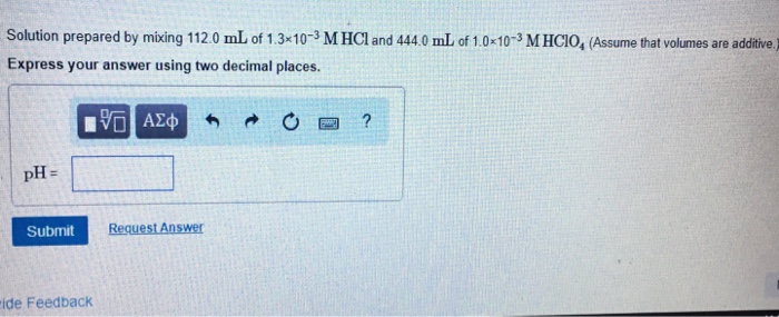 Solved Calculate pH when: solution prepared by mixing | Chegg.com