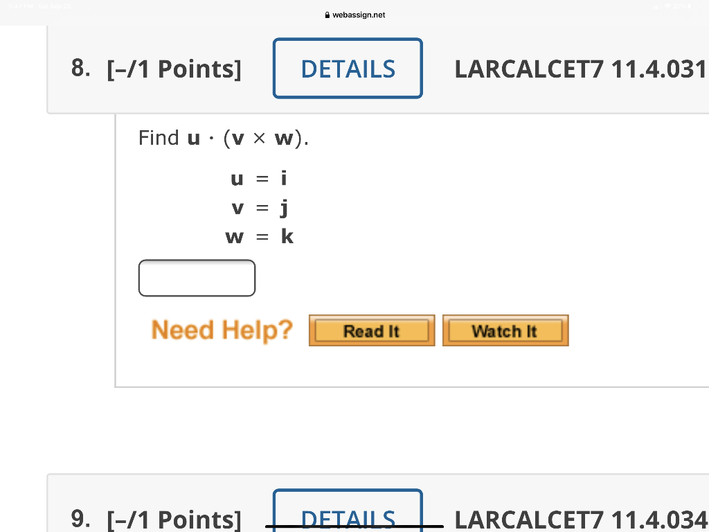 Solved webassign.net 8. (-/1 Points] DETAILS LARCALCETZ | Chegg.com
