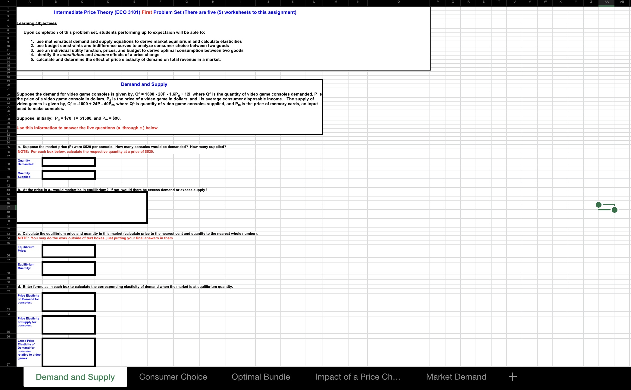 Solved Intermediate Price Theory (ECO 3101) First Problem | Chegg.com