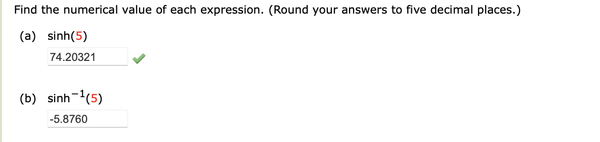 Solved Find the numerical value of each expression. (Round | Chegg.com
