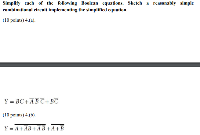 Solved simple Simplify each of the following Boolean | Chegg.com