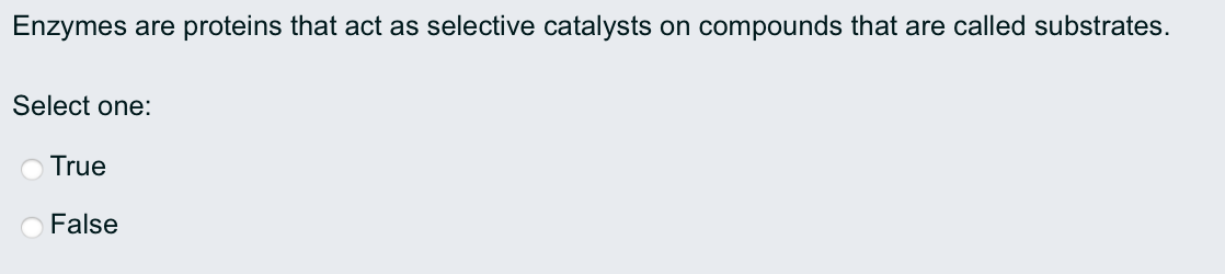 Solved Enzymes are proteins that act as selective catalysts | Chegg.com