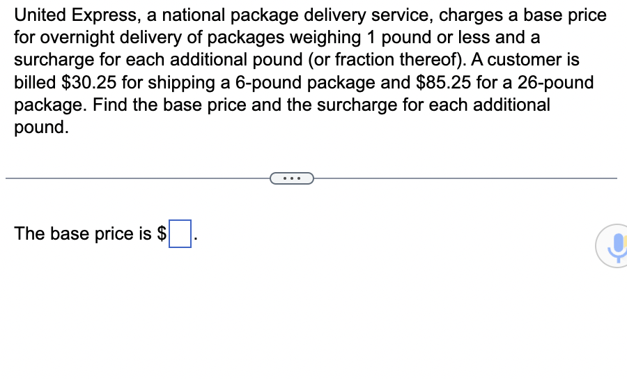 Solved United Express, a national package delivery service, | Chegg.com