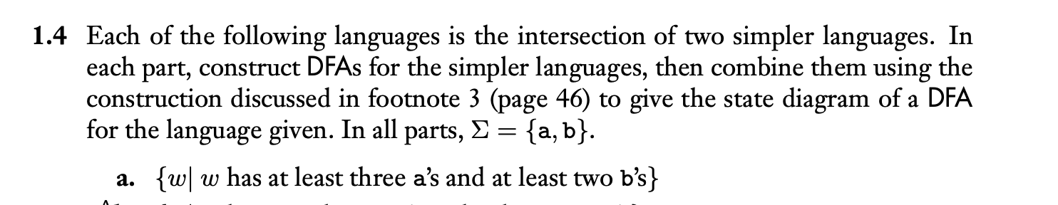 Solved .4 Each of the following languages is the | Chegg.com