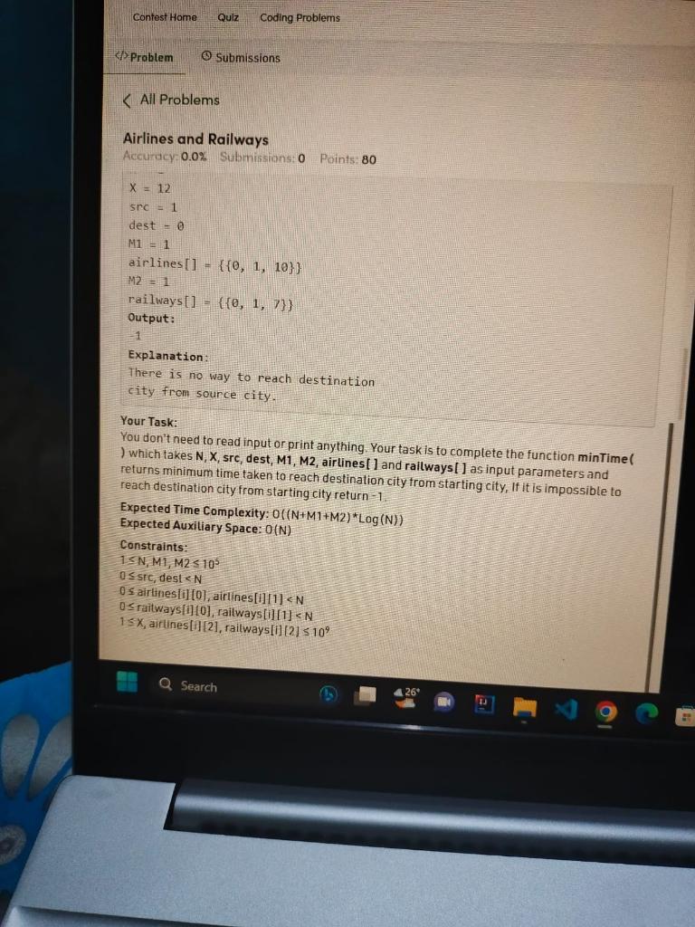 Solved (C) Submissions All Problems Airlines and Railways | Chegg.com